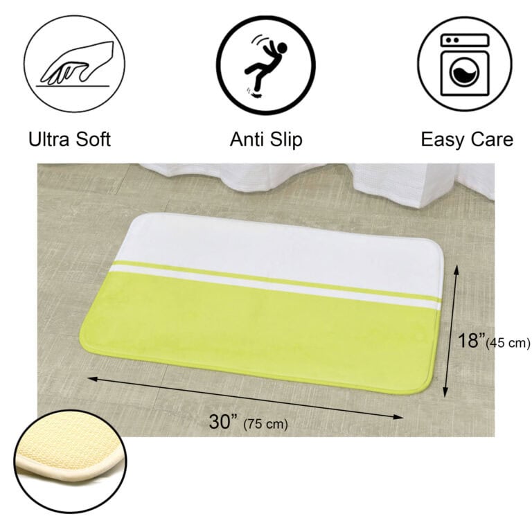 Bathroom Rug Memory Foam Mat Zen Attitude Print Pink 36"L x 24"W