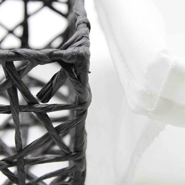 Paper Rope Storage Utilities Baskets Totes Set of 4 Black