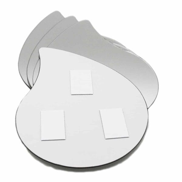 Small Decorative Wall Self Adhesive Shaped Mirrors - Set of 4