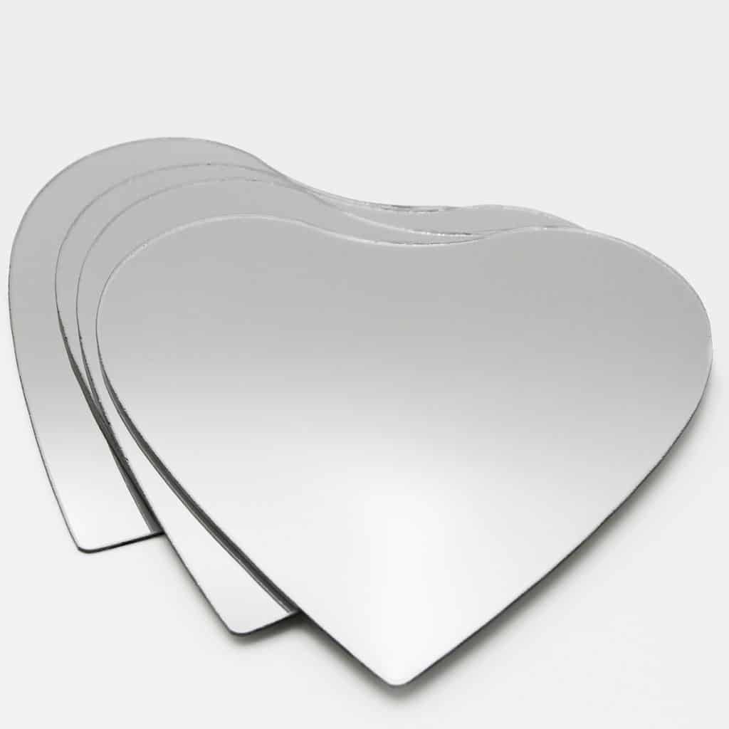 Small Decorative Wall Self Adhesive Shaped Mirrors - Set of 4