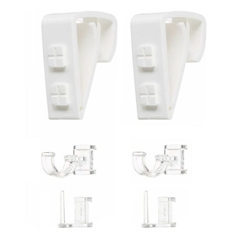 Over-The-Window Cafe Rod Brackets - Set of 2 - White