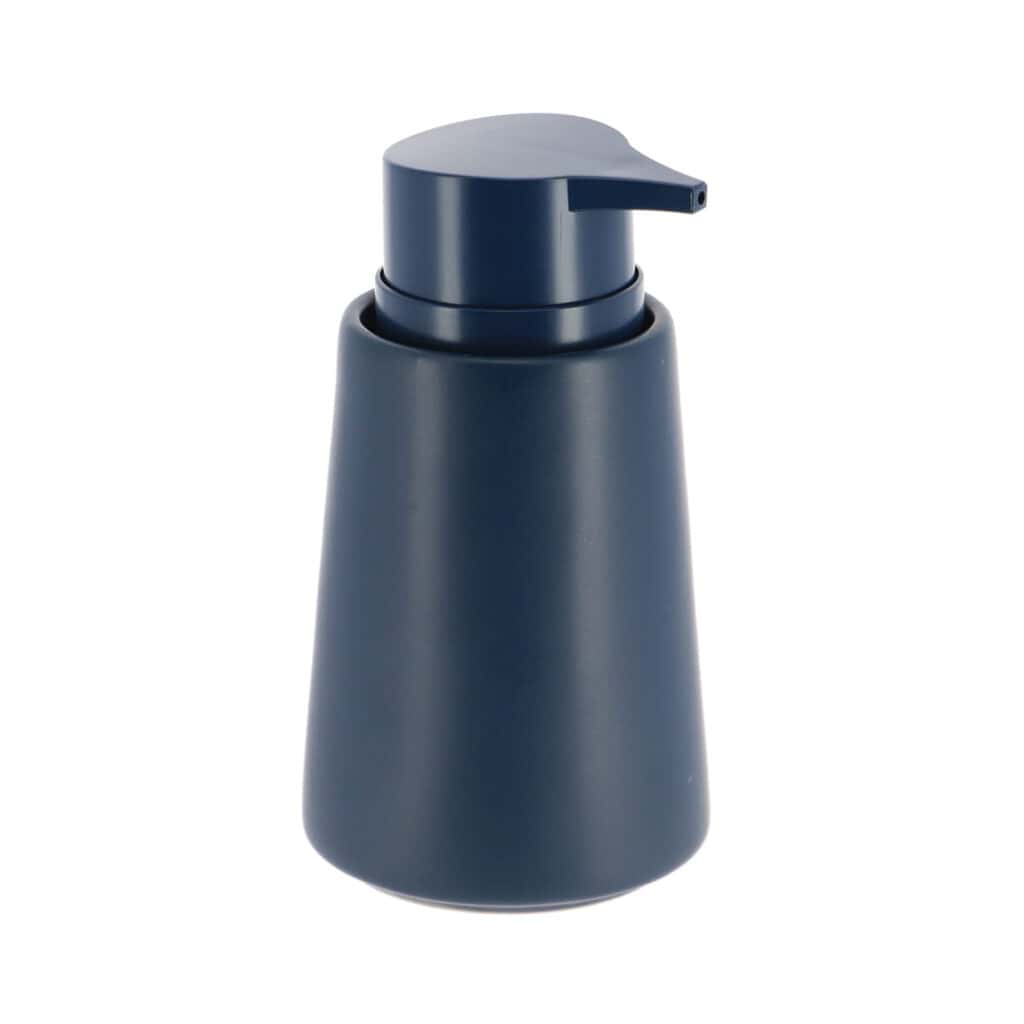 Navy Blue Stoneware Soap Dispenser -Perfect Coastal Bath Vibe
