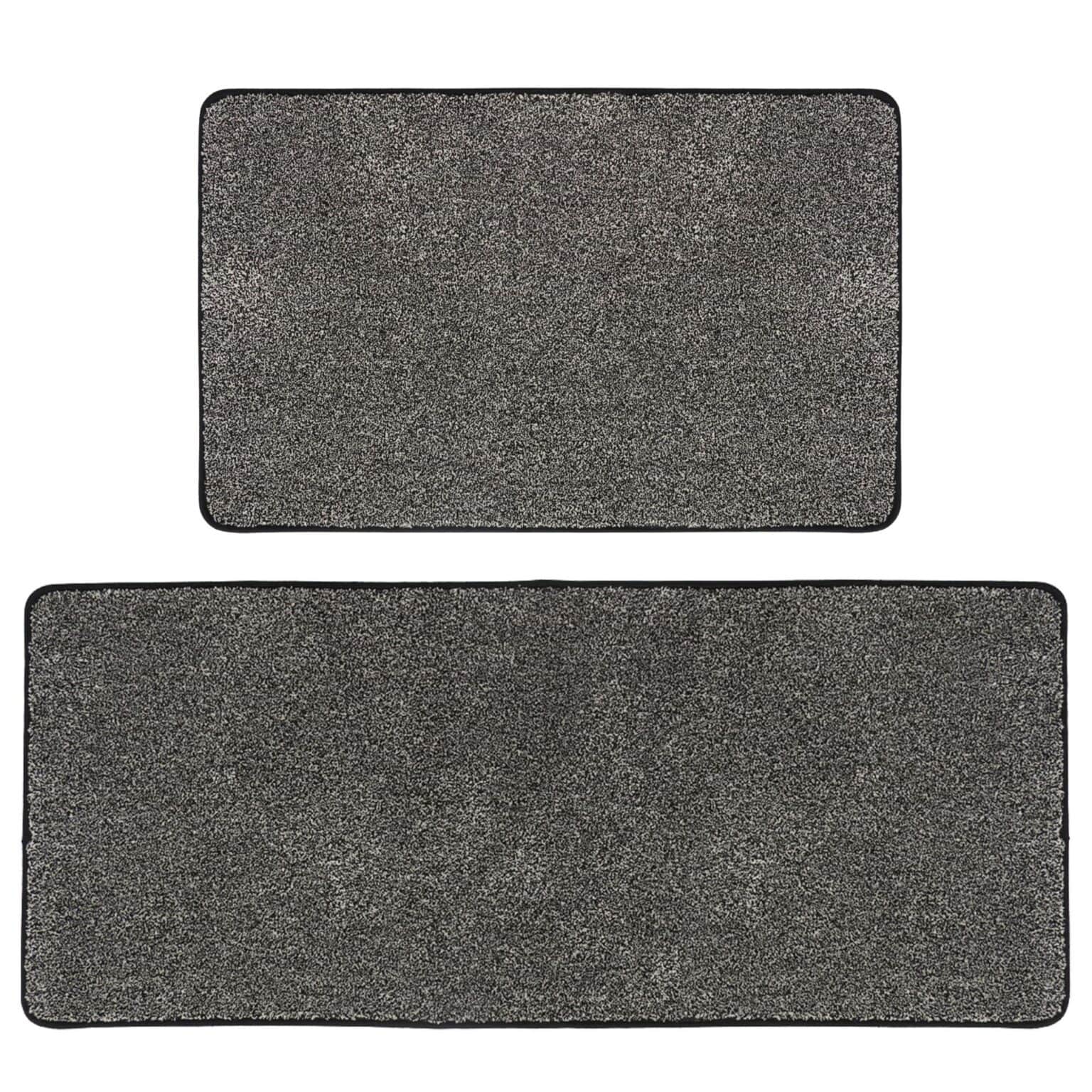 Black Kitchen Mat Set